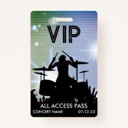 Custom VIP All Access Concert Badge | Zazzle