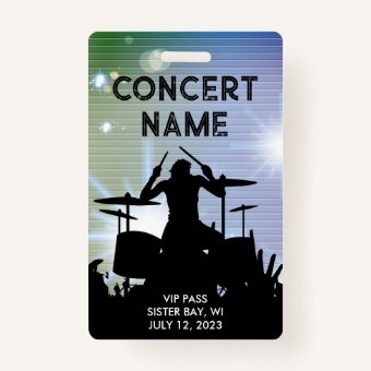 Custom VIP All Access Concert Badge | Zazzle