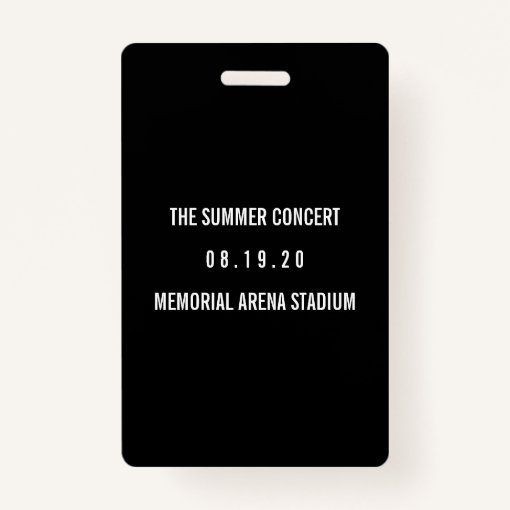 Custom VIP All Access Concert Badge | Zazzle