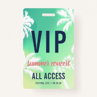 Custom VIP All Access Concert Badge | Zazzle