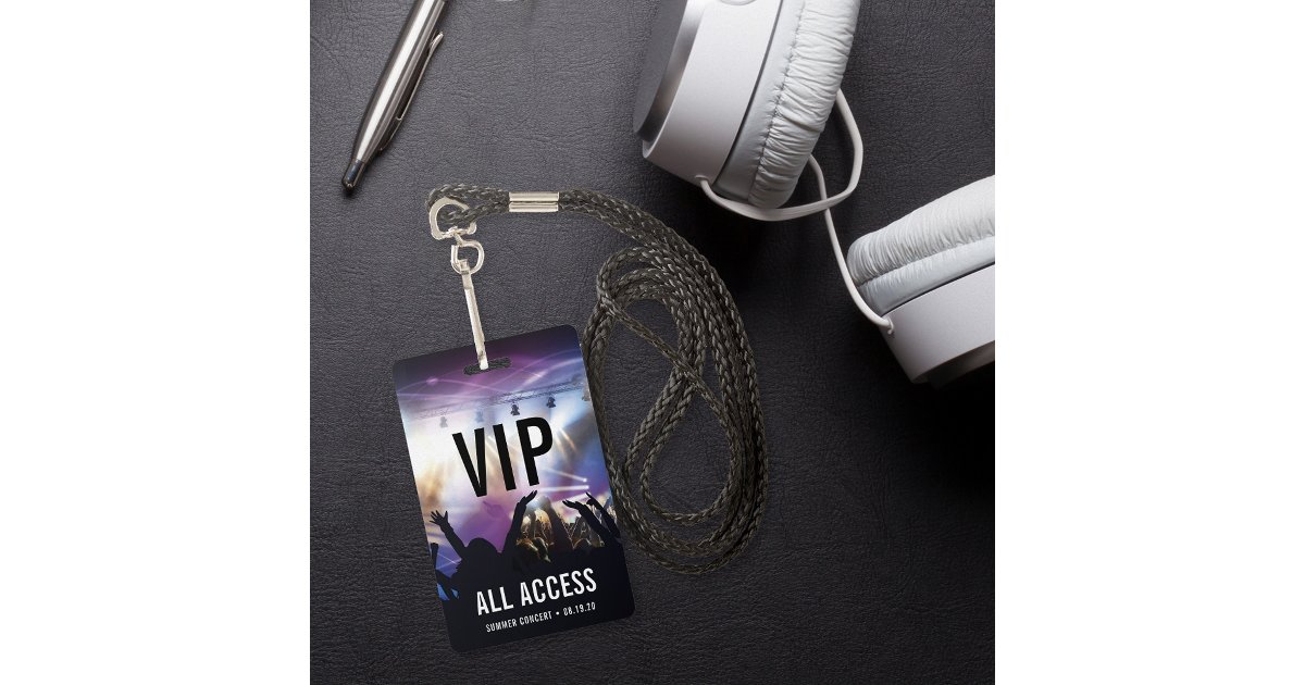 Custom VIP All Access Concert Badge | Zazzle