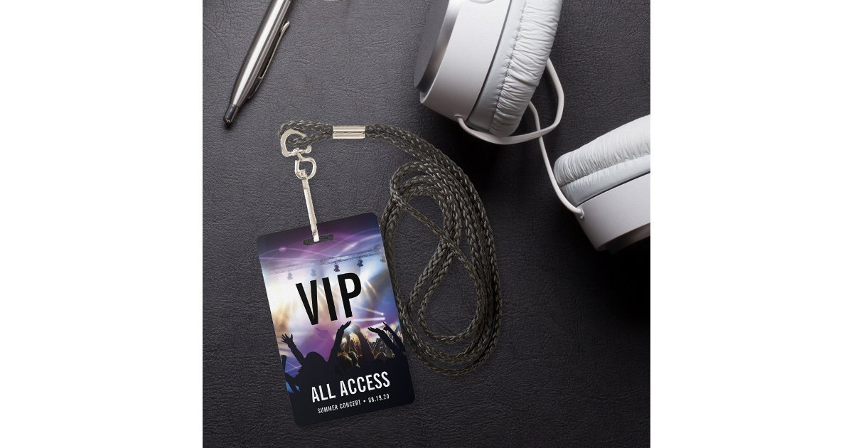 Custom VIP All Access Concert Badge | Zazzle