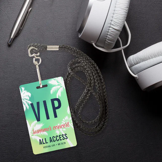 Custom VIP All Access Concert Badge | Zazzle