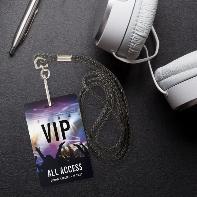 Custom VIP All Access Concert Badge | Zazzle