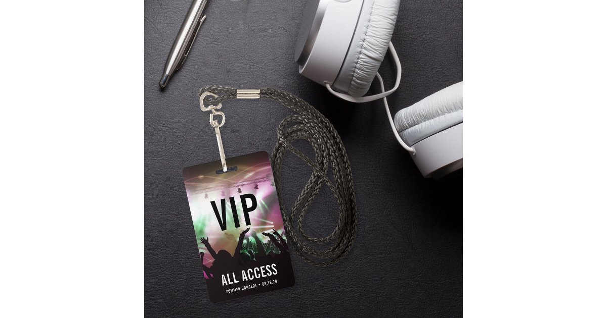 Custom VIP All Access Concert Badge | Zazzle