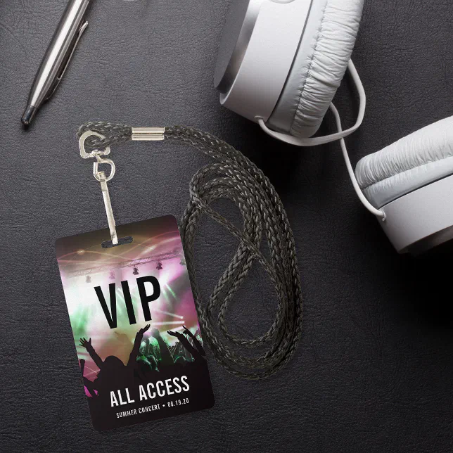 Custom VIP All Access Concert Badge | Zazzle