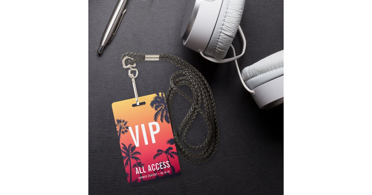 Custom VIP All Access Concert Badge | Zazzle