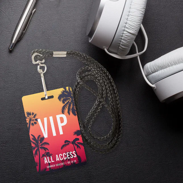 Custom VIP All Access Concert Badge | Zazzle