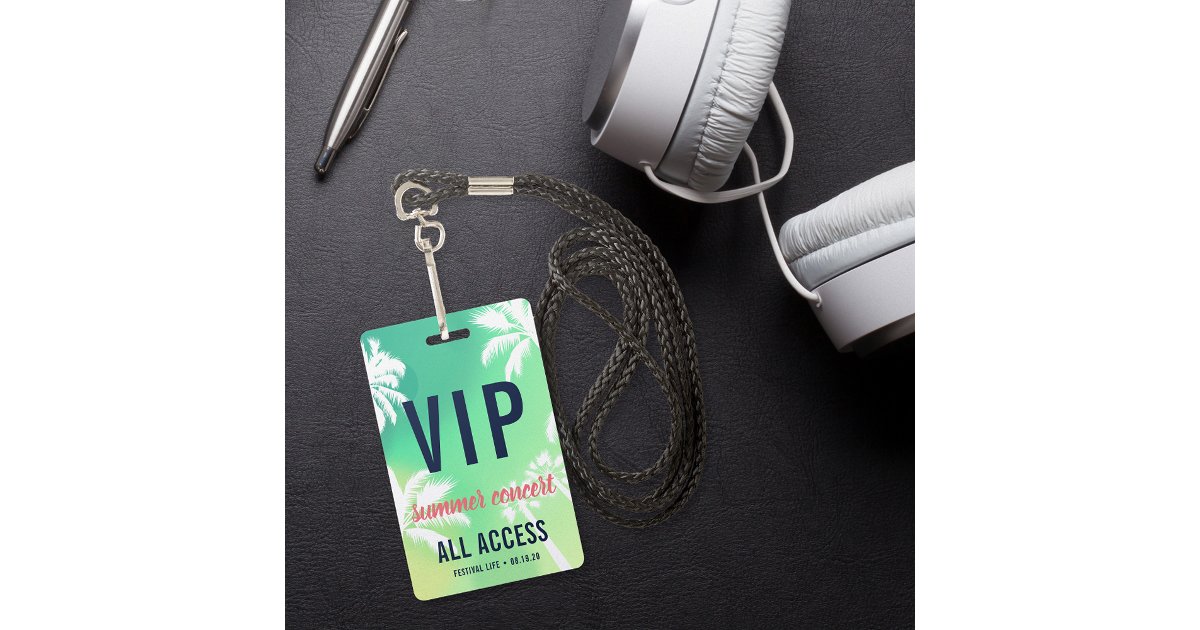 Custom VIP All Access Concert Badge | Zazzle