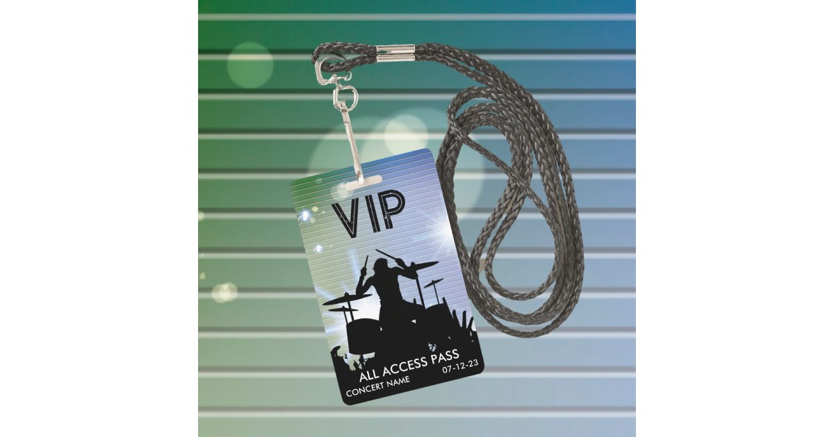 Custom VIP All Access Concert Badge | Zazzle
