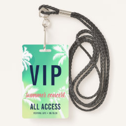 Custom VIP All Access Concert Badge | Zazzle