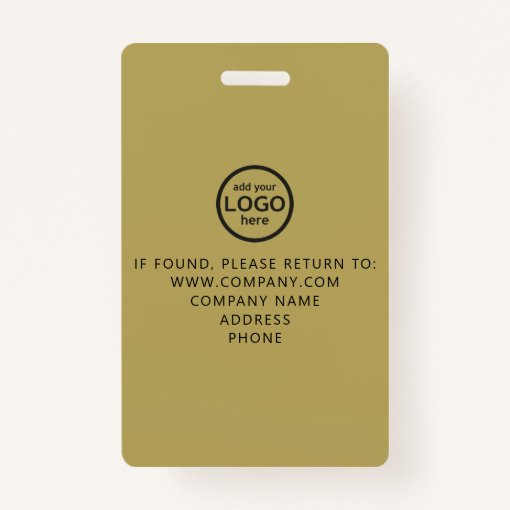 Custom VIP All Access Event Barcode Logo Gold Badge | Zazzle