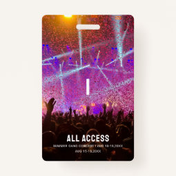 Custom VIP All Access Pass Concert Badge | Zazzle