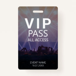 Custom VIP All Access QR Code Event Badge | Zazzle