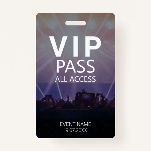 Custom VIP All Access QR Code Event Badge | Zazzle