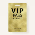 Custom VIP All Access QR Code Event Gold Badge | Zazzle