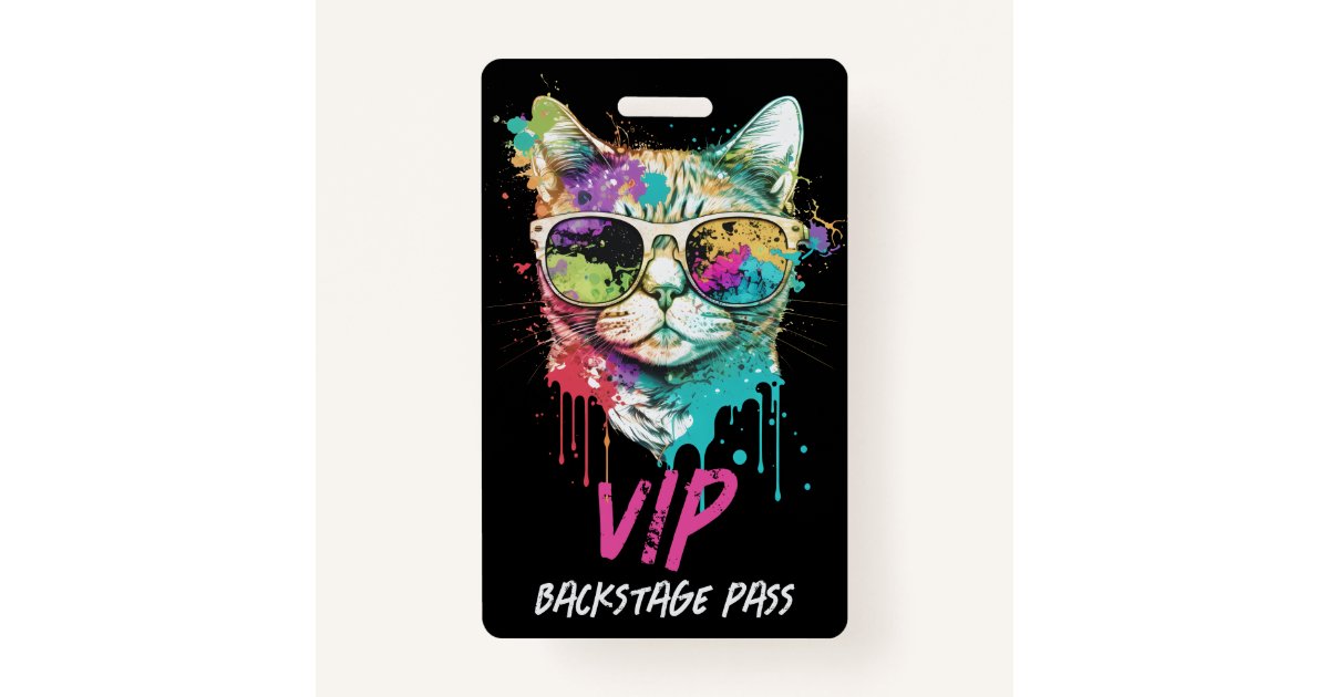 Custom VIP Concert Backstage Pass QR Code ID Badge | Zazzle