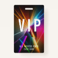 Custom VIP Concert Event All Access Pass QR Code Badge | Zazzle