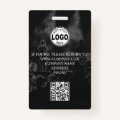 Custom VIP QR Code Event Black and White Badge | Zazzle