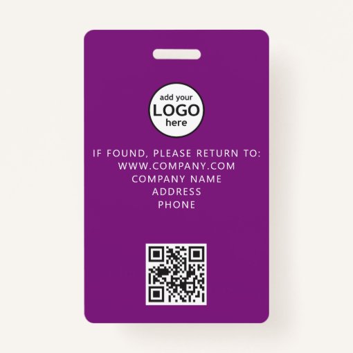 Custom VIP QR Code Event Purple Confetti Badge | Zazzle