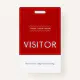 Custom Visitor Badge with Logo | Red | Zazzle