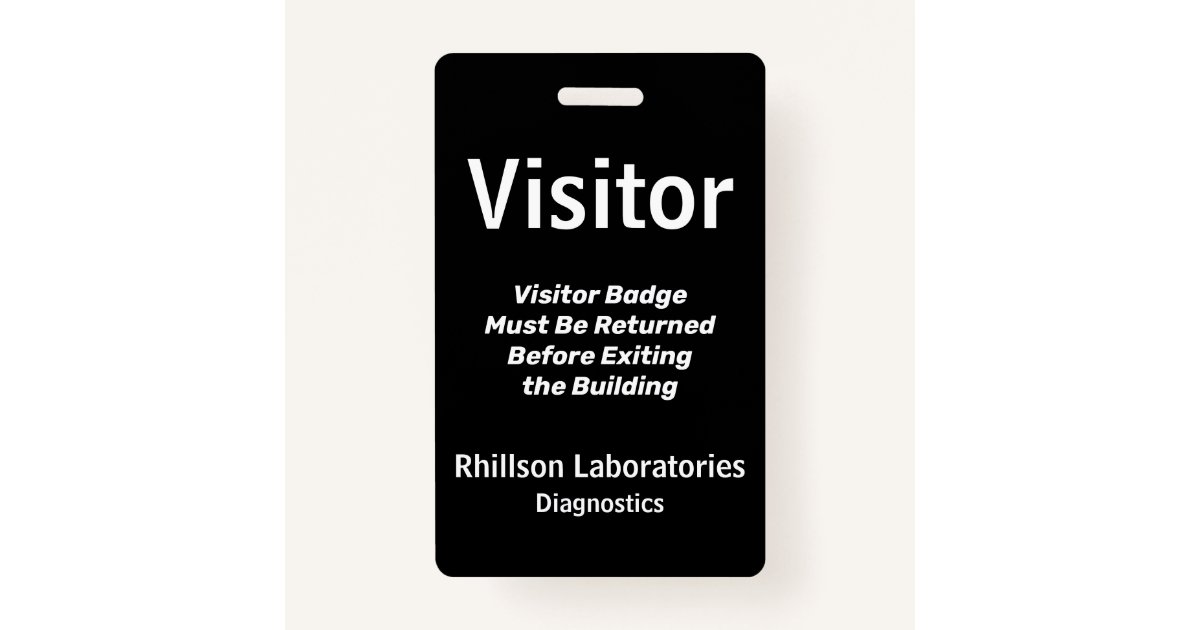 Custom Visitor ID Badge | Zazzle