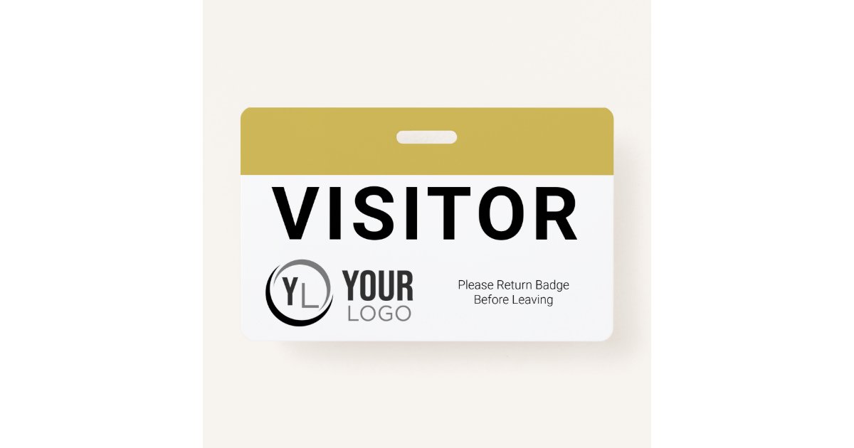 Custom Visitor ID Badge | Zazzle