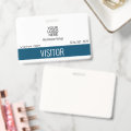 Custom Visitors Guests Logo Company Name ID Badge | Zazzle