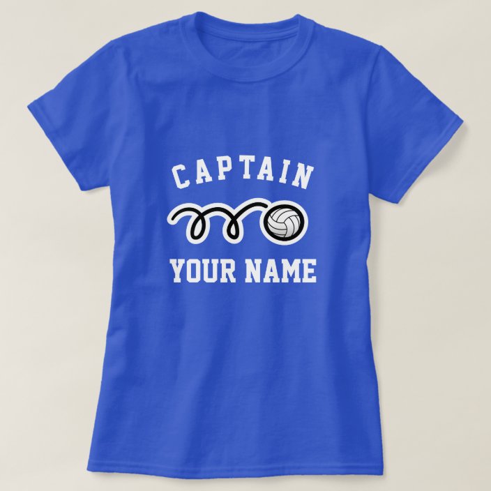 Custom volleyball captain t shirt for women's team | Zazzle.com
