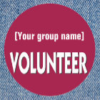 Custom Volunteer Badge Classic Round Sticker | Zazzle