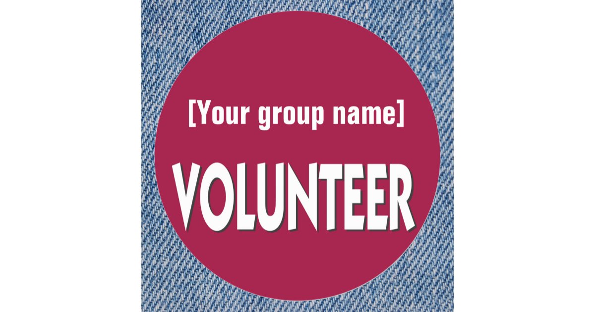 Custom Volunteer Badge Classic Round Sticker | Zazzle