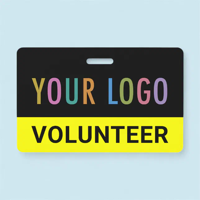 Custom Volunteer Badge Clip or Lanyard Event Logo | Zazzle