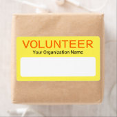 Custom Volunteer Name Tag Stickers Yellow Writable | Zazzle