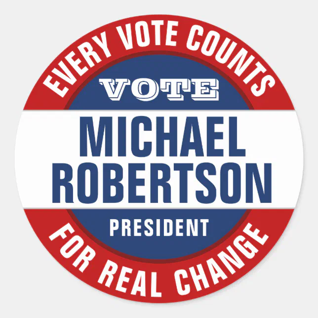 Custom Vote Sticker | Zazzle