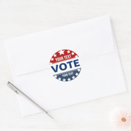Custom Vote Sticker | Zazzle