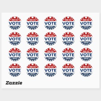 Custom Vote Sticker | Zazzle