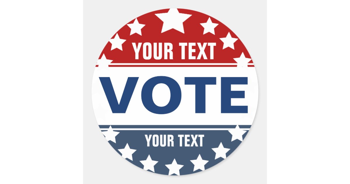 Custom Vote Sticker | Zazzle