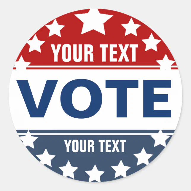 Custom Vote Sticker | Zazzle