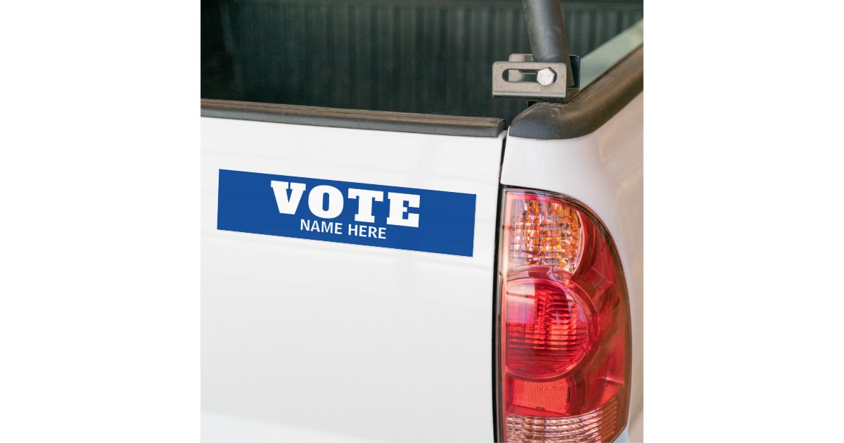 CUSTOM VOTE VOTERS CANDIDATE ELECTION BUMPER STICKER | Zazzle