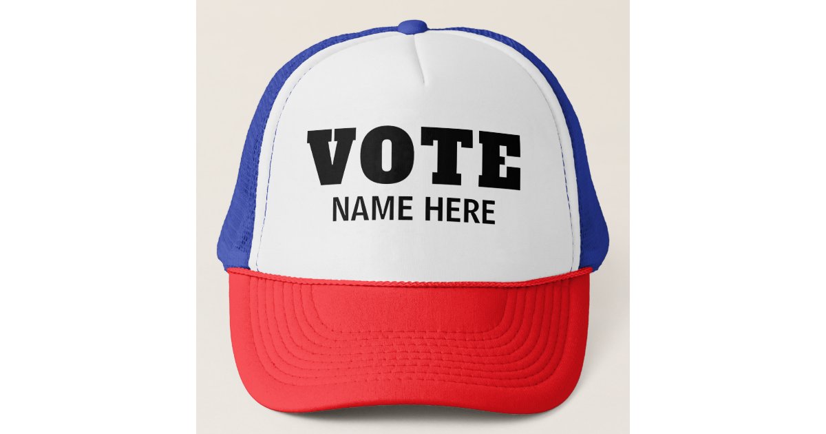 CUSTOM VOTE VOTERS CANDIDATE ELECTION TRUCKER HAT | Zazzle