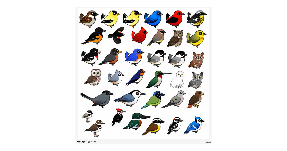 Custom Wall Decal with Birdorable Birds | Zazzle
