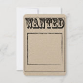 Custom Wanted Poster Invitation | Zazzle