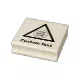 Custom Warning Triangle Sign Rubber Stamp | Zazzle