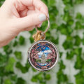 Custom Washington DC Dated Cherry Blossom Keychain | Zazzle