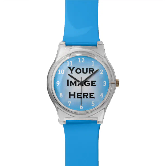 Custom Watch With White Numbers | Zazzle
