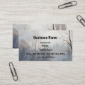 Custom Watercolor Landscape Scenic Trees Snow Business Card | Zazzle