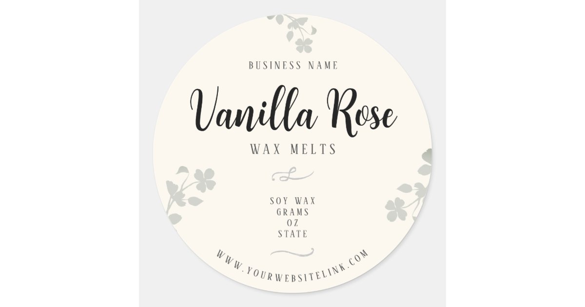 Custom Wax Melt Botanical Farmhouse Labels | Zazzle