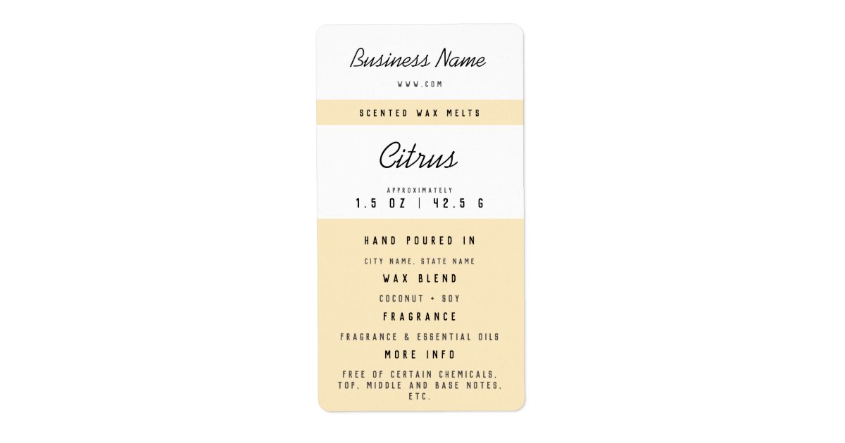 Custom Wax Melt Labels | Zazzle