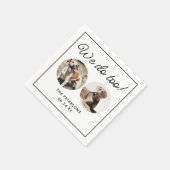 Custom We Do Too Pet Dog Wedding Napkins | Zazzle