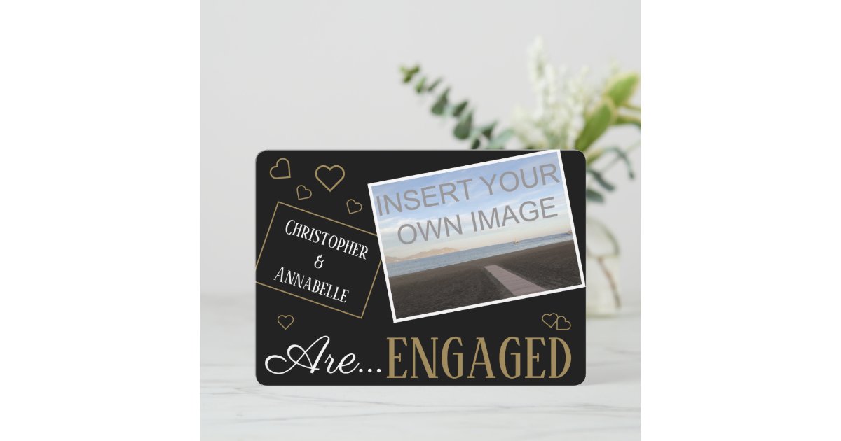 Custom We Got Engaged Announcement Photo | Zazzle